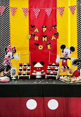 90 Ideias para Decoração de Festa Infantil do Mickey