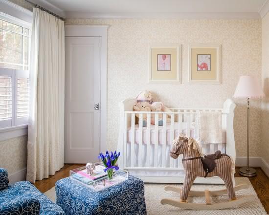50 Quartos de Bebês com Papéis de Paredes Lindos