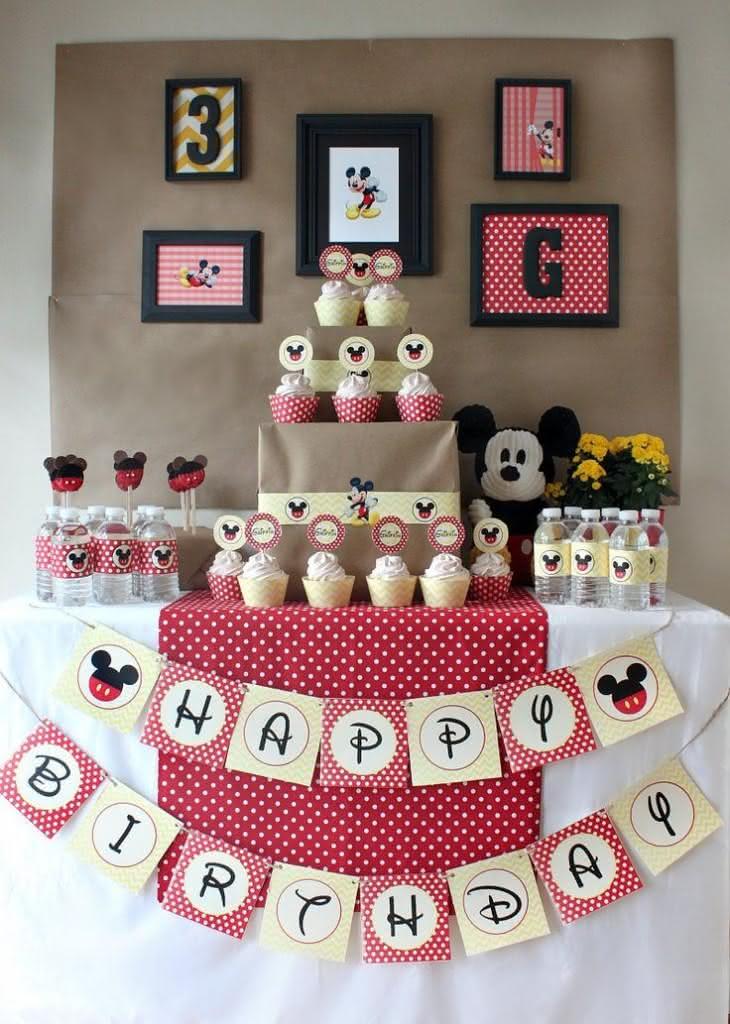 90 Ideias para Decoração de Festa Infantil do Mickey