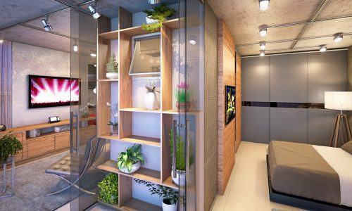 Decoração de Kitnet & Estúdios: 60+ Projetos & Fotos!