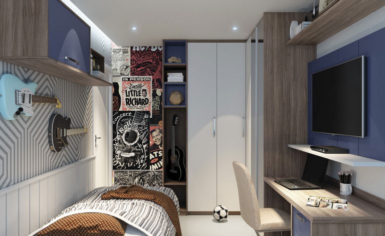 Quarto de Solteiro Planejado: 60 Ideias, Fotos e Projetos!