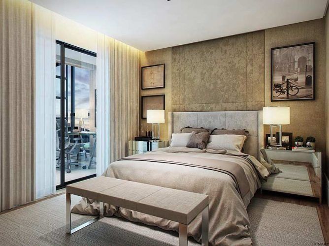 Quarto de casal moderno: 60 ideias, fotos e projetos