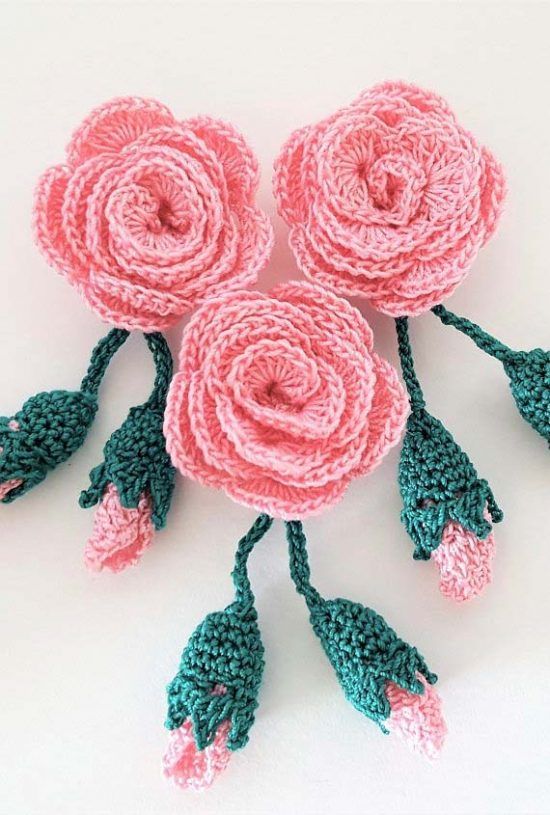 Rosas de Crochê: 60 Modelos, Fotos e Passo-a-Passo Fácil