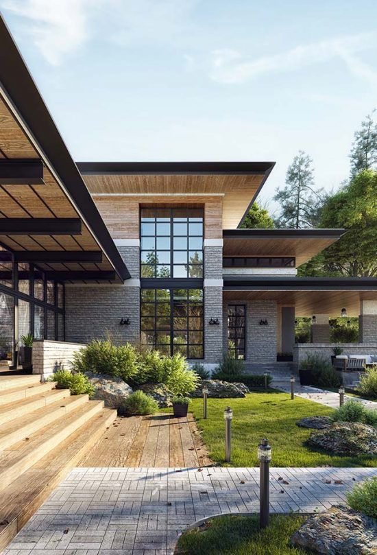 Fachadas de Casas Com Pedras: 60 Modelos, Ideias e Projetos