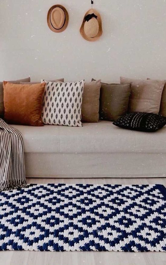 Tapete de Crochê Retangular: 60 Modelos e Como Fazer Passo a Passo