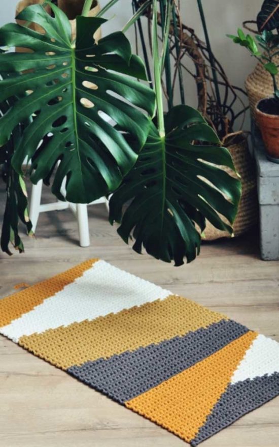 Tapete de Crochê Retangular: 60 Modelos e Como Fazer Passo a Passo