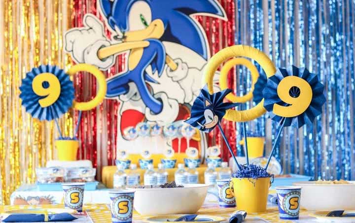 Festa Sonic: Como Organizar, Cardápio e Ideias 35 Ideias de Decoração